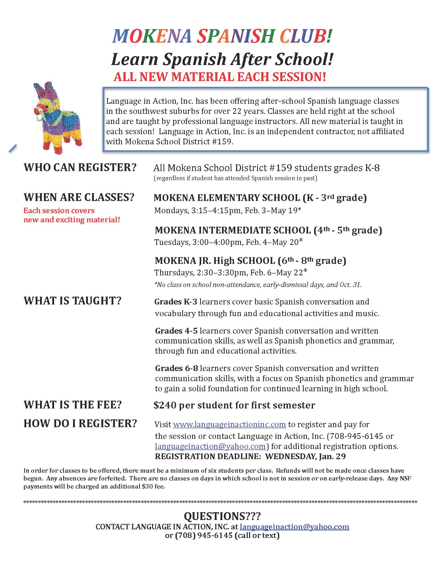 Mokena Schools – Language in Action, Inc.